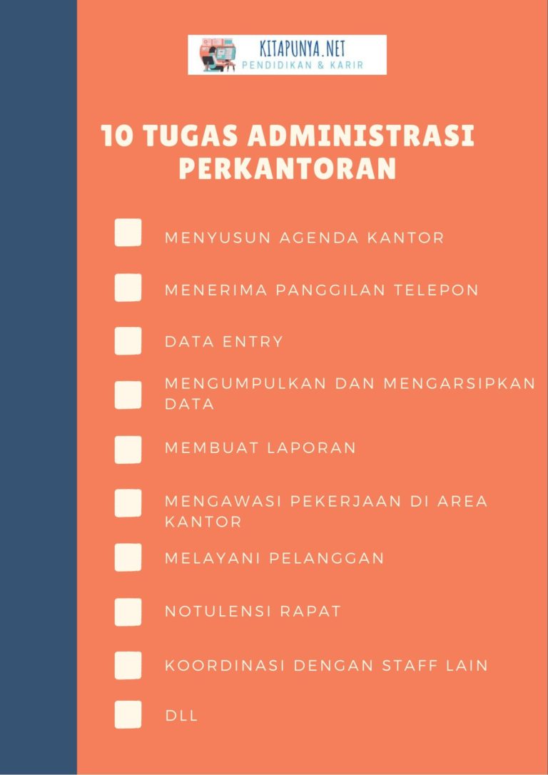 10 Tugas dan Tanggung Jawab Administrasi Perkantoran - Kitapunya.net